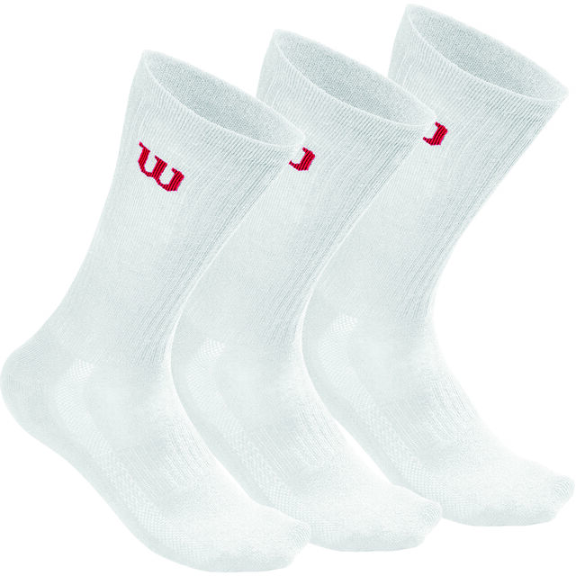 Wilson Crew Calcetines De Tenis Pack De 3 Hombres - Blanco, Rojo compra ...